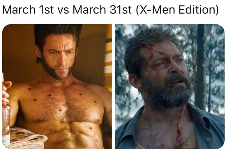 These “March 1 vs April 1” Posts Perfectly Capture How Intense the Last ...