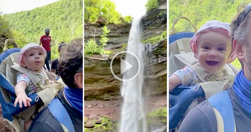 This Baby’s Reaction to Seeing Her First Waterfall Will Brighten Your ...
