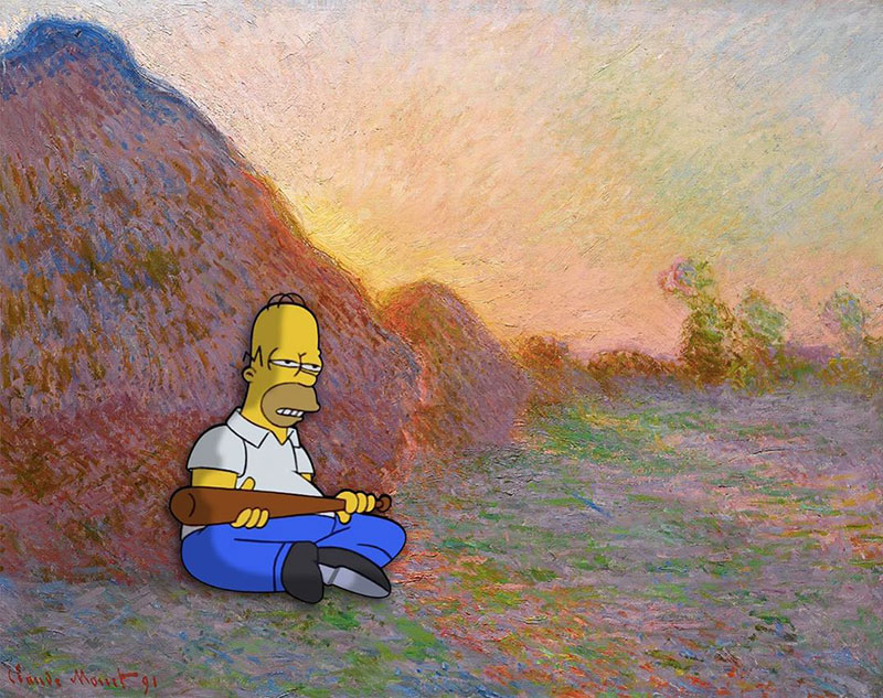 An Introduction to Fine Art Through Funny Simpsons Mashups - TwistedSifter