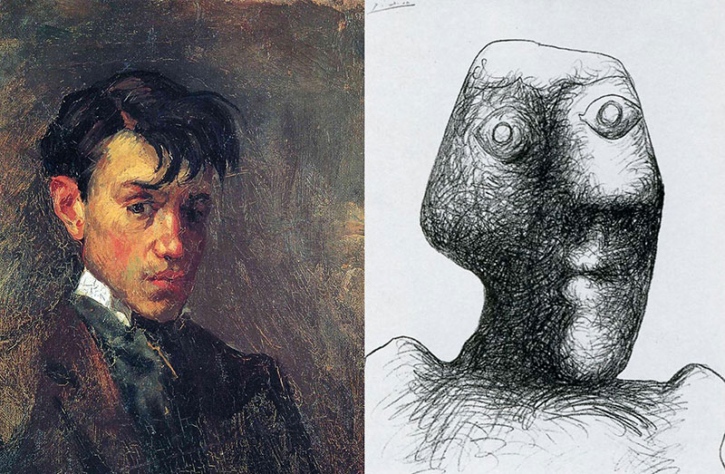 The First (1896) and Last (1972) Self-Portrait of Pablo Picasso ...