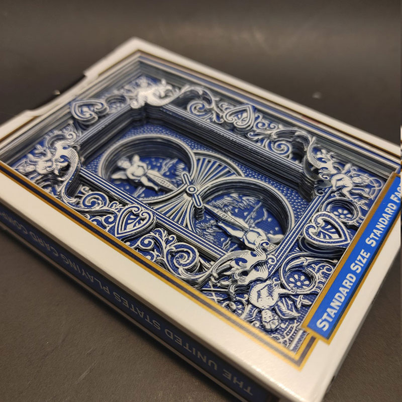 A 3D Card Sculpture Made by Carefully Cutting and Stacking an Entire ...