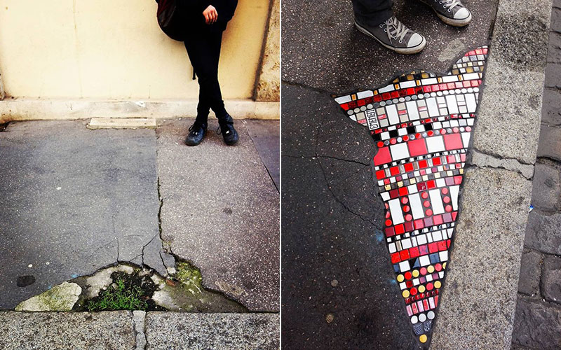 The 'Pavement Surgeon' Beautifying the Damaged Sidewalks of France ...