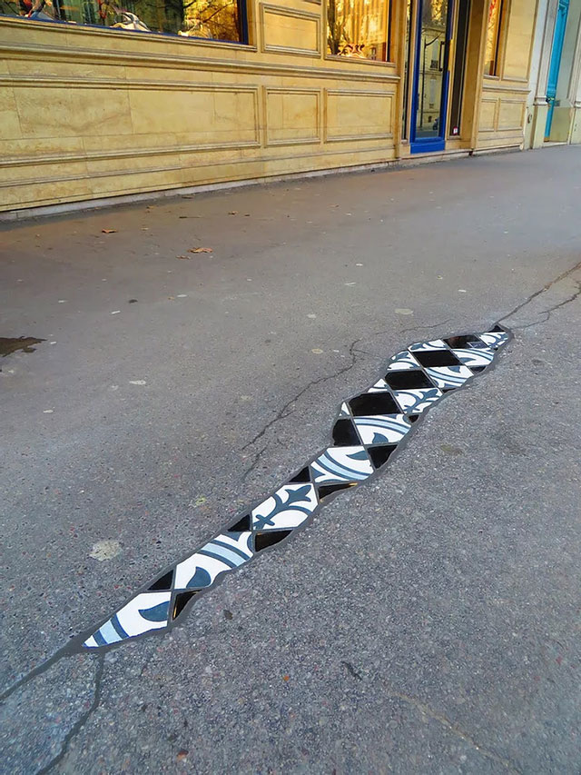 The 'Pavement Surgeon' Beautifying the Damaged Sidewalks of France ...