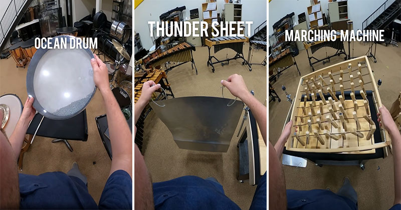Percussionists Makes Cool Sound Effects on Multiple Instruments ...