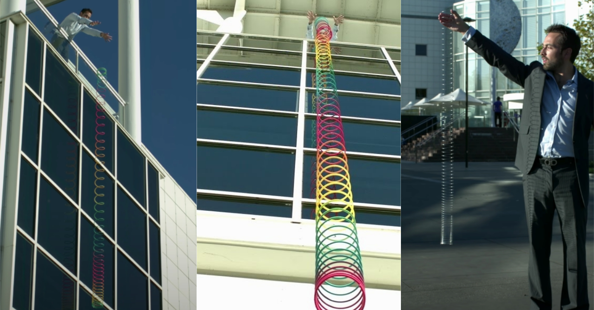 The Weird Way a Stretched Out Slinky Drops to the Ground » TwistedSifter