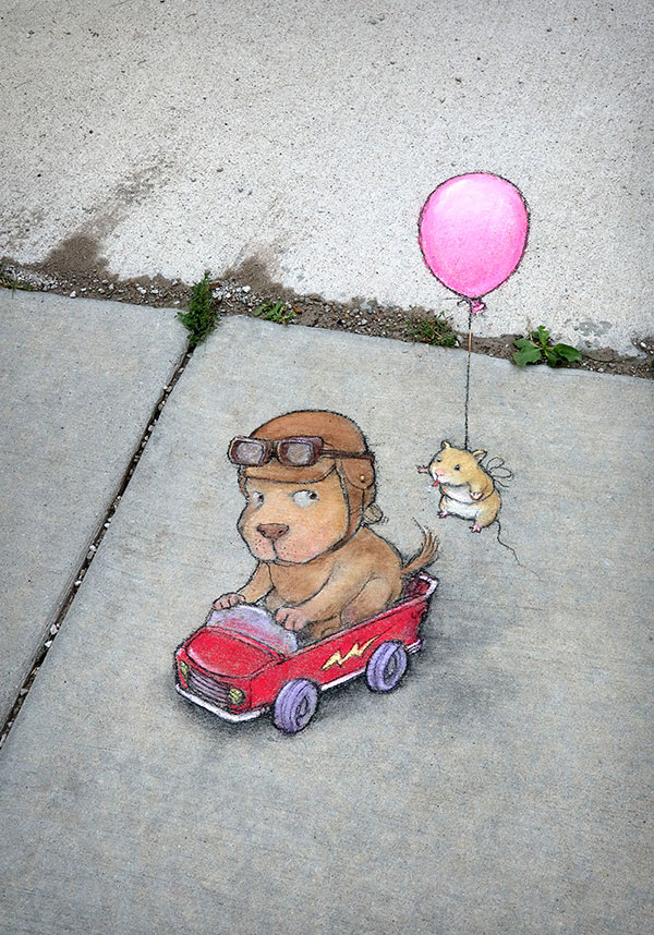 David Zinn Draws Tiny Chalk Art Throughout Ann Arbor and Its the Best ...