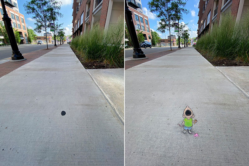 David Zinn Draws Tiny Chalk Art Throughout Ann Arbor and Its the Best ...