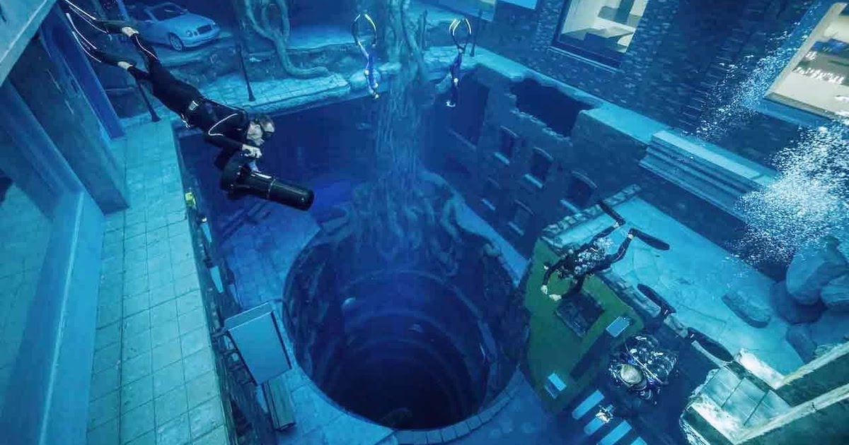 Modelled Like a Sunken City, the World’s Deepest Diving Pool Looks Wild ...