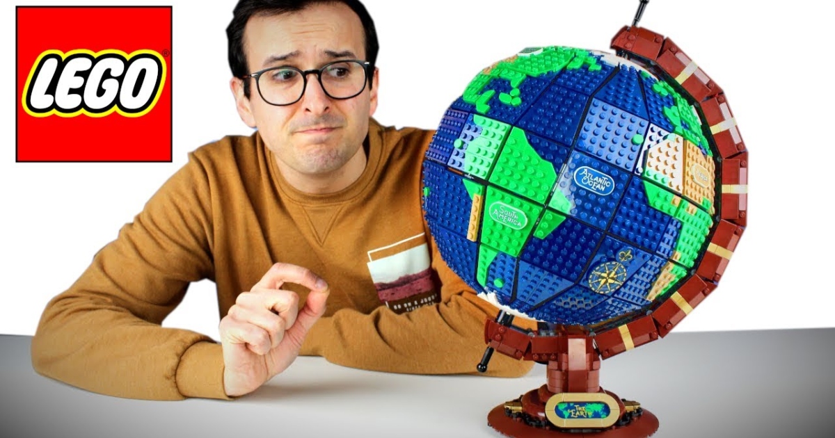 Guy Reviews LEGO’s New Globe in Great Detail » TwistedSifter