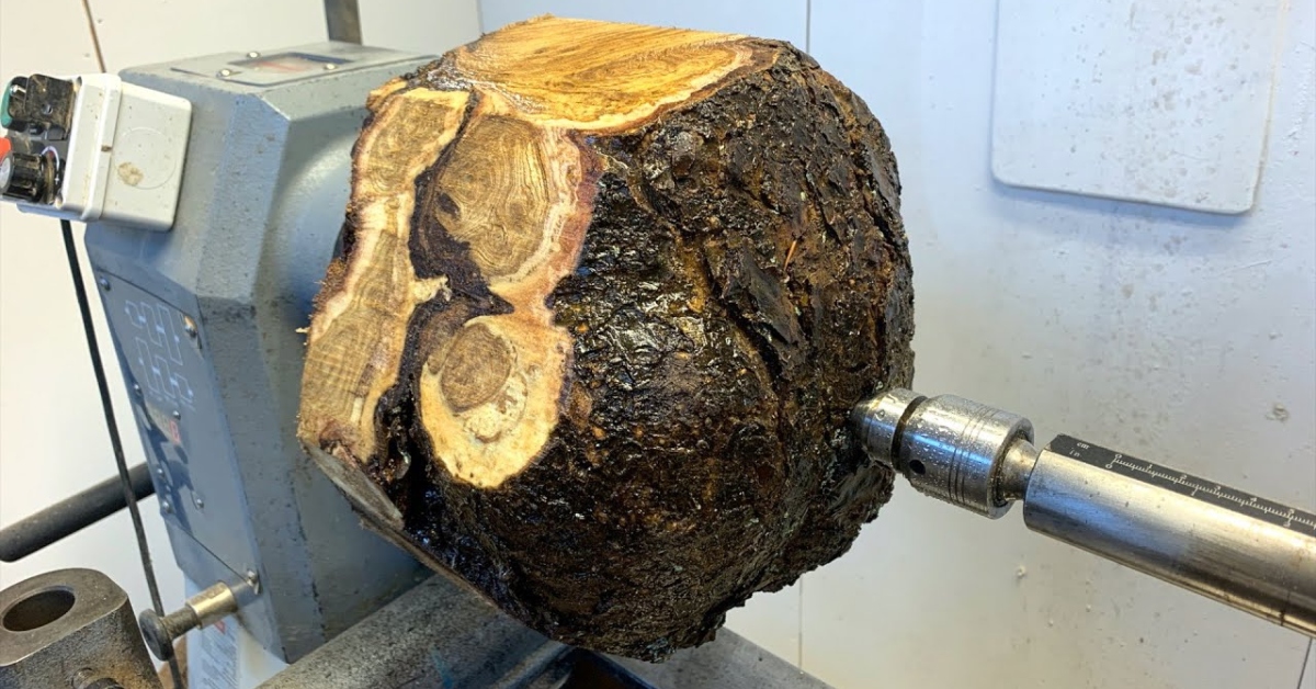 Woodworker Makes Gorgeous Piece Out of a Golden Rain Burl » TwistedSifter