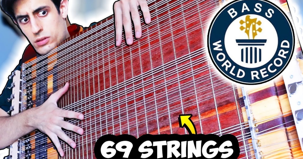 Musician Plays a Solo on a Bass With 69 Strings » TwistedSifter