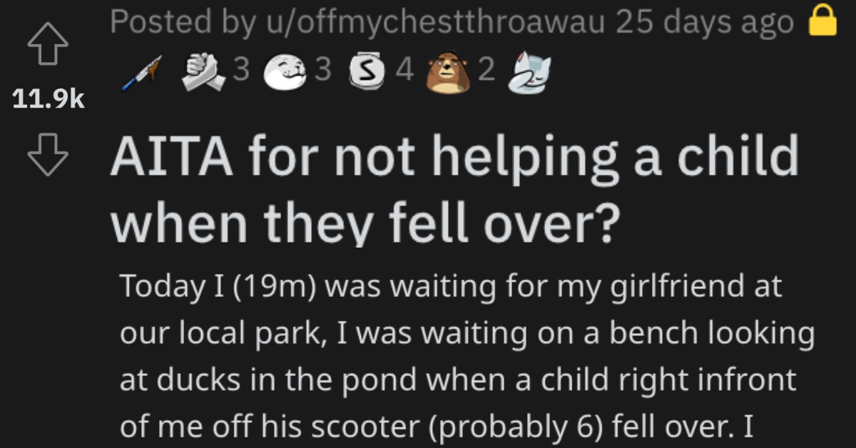 Man Asks if He’s a Jerk for Not Helping Out a Kid Who Fell Down ...