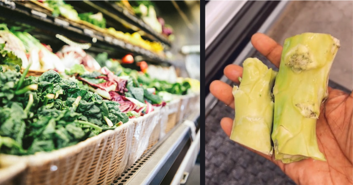 This Grocery Store Customer Cuts off Excess Produce Before She Weighs ...