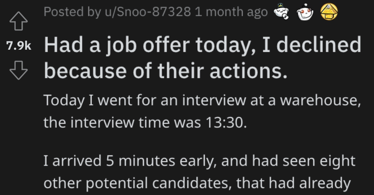 This Person Shared a Story About Why They Decided to Decline a Job ...