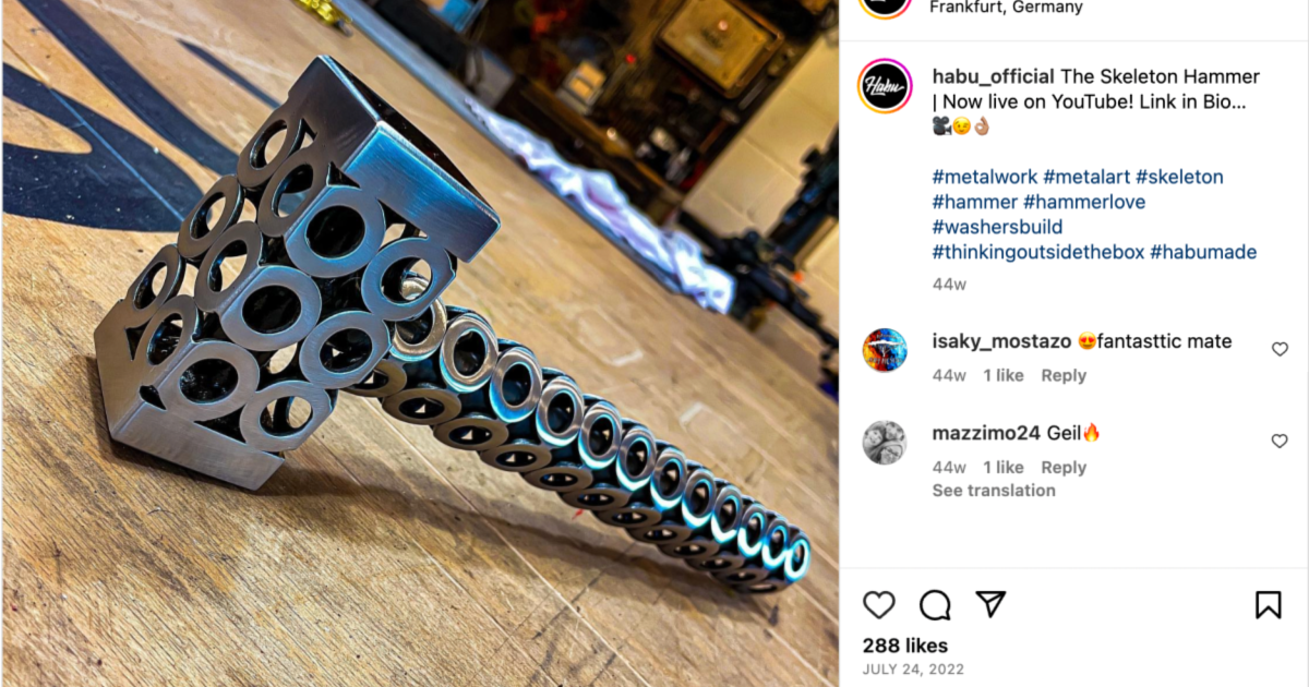 This Craftsman Built A Hammer Using Nothing But Washers » TwistedSifter