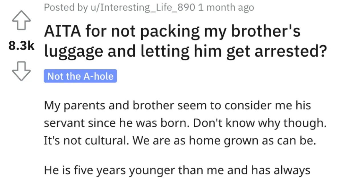 ‘Guess what he had in his luggage?’ Woman Asks if She’s Wrong for Not ...