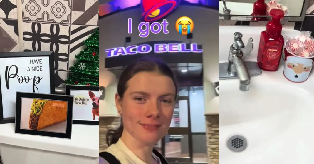 She Decorated A Taco Bell Bathroom And Tried To Clean It, But They ...