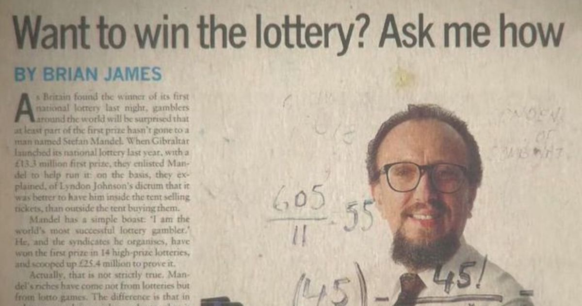 Mathematician Stefan Mandel Once Used Basic Math To Win 14 Lotteries ...