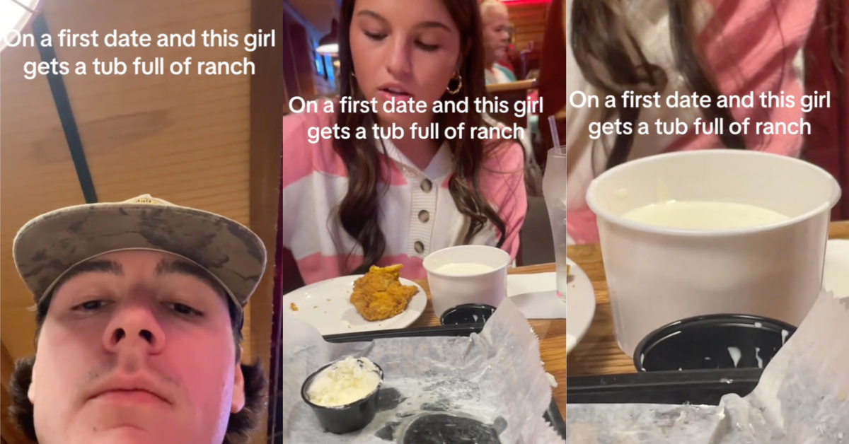 His Date Ordered Of A Huge Tub Of Ranch At Dinner And People Say That ...