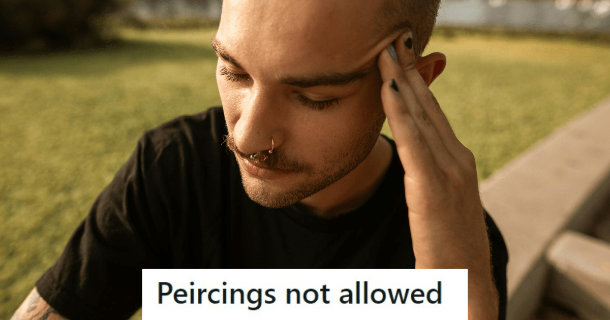 His Boss Asks Him To Take Off His Beanie And Remove His Piercing, So He ...