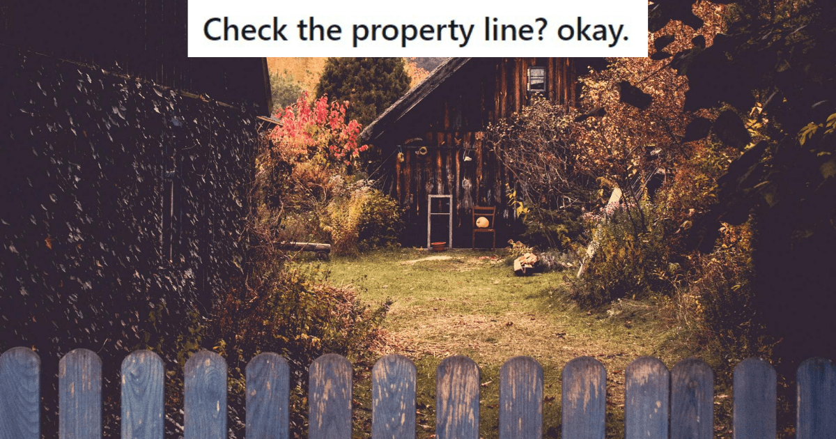 Annoying Neighbor Was Ignorant About The Property Line And Made His ...