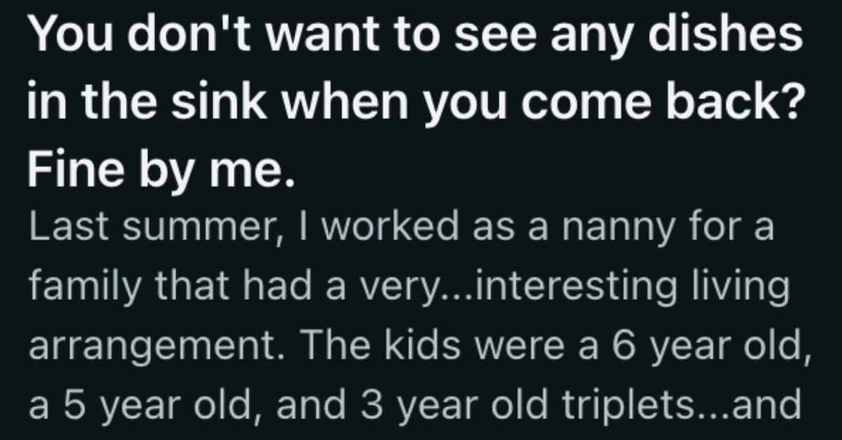 Annoying Grandpa Bothered A Nanny About Ant-Infested Dishes In The Sink ...