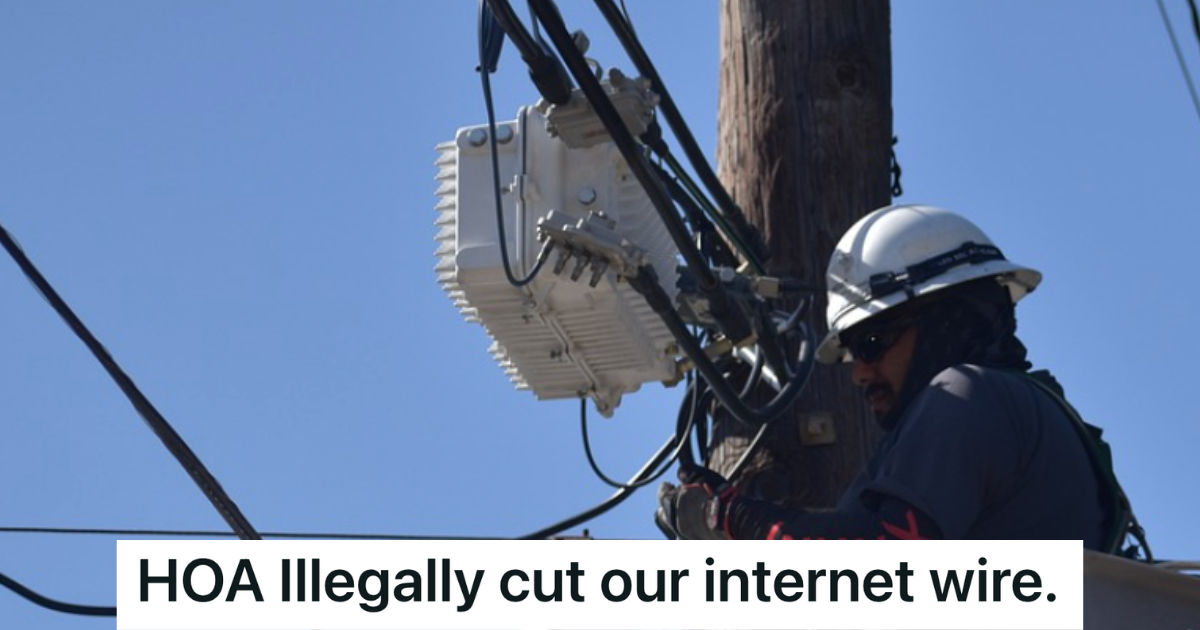 HOA Cut The Internet Wire To A House In A Gated Community Because They ...