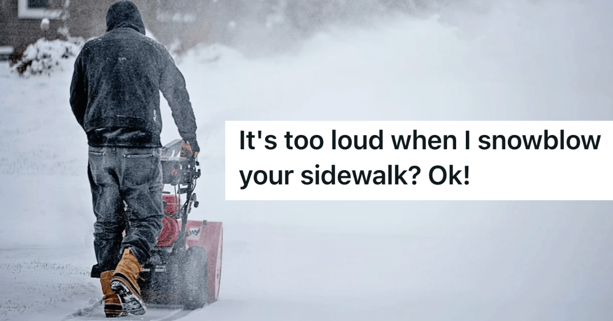 Homeowner Loves To Use His Snowblower To Remove Snow From His Neighbors ...