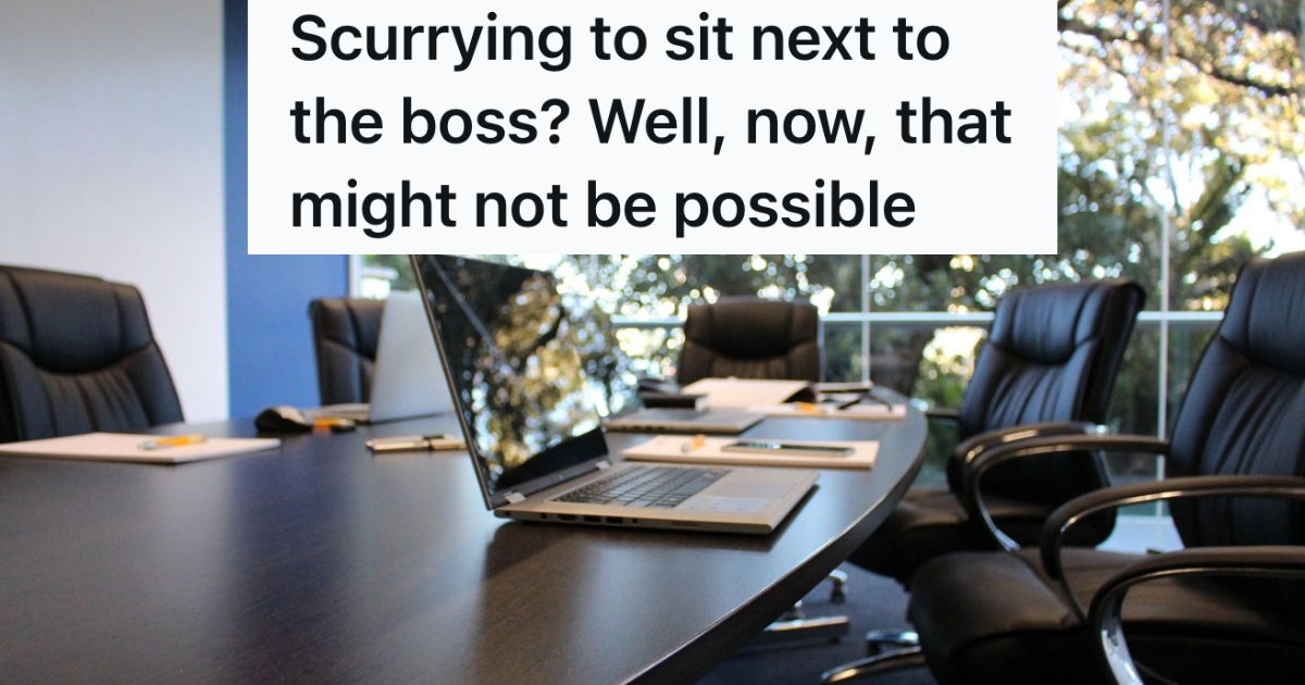 He Always Made Sure He Sat Right Next To The Boss During Meetings, So ...