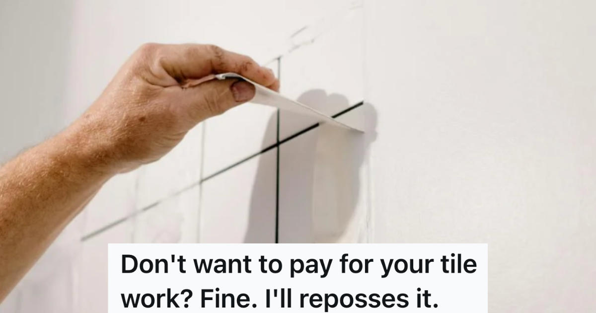 A Homeowner Refused To Pay The Bill For The Bathroom Tile Installation ...