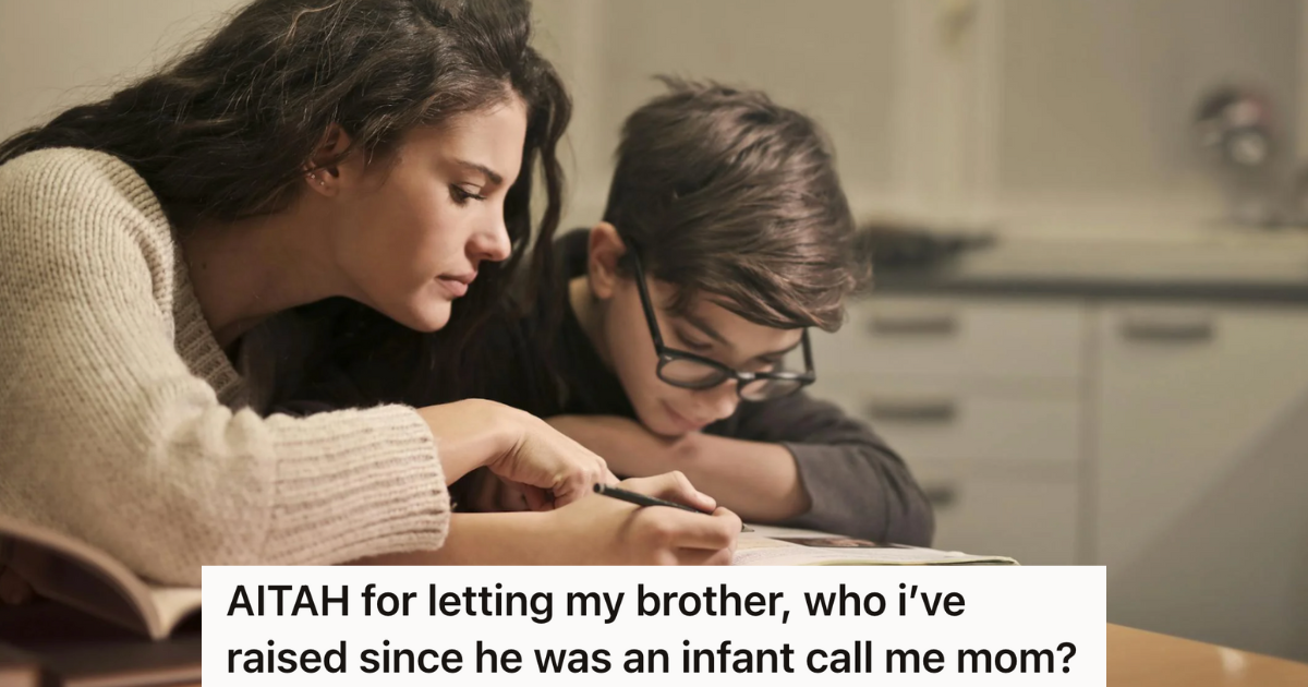Her Younger Brother Calls Her “Mom” Since She Raised Him, But Her ...