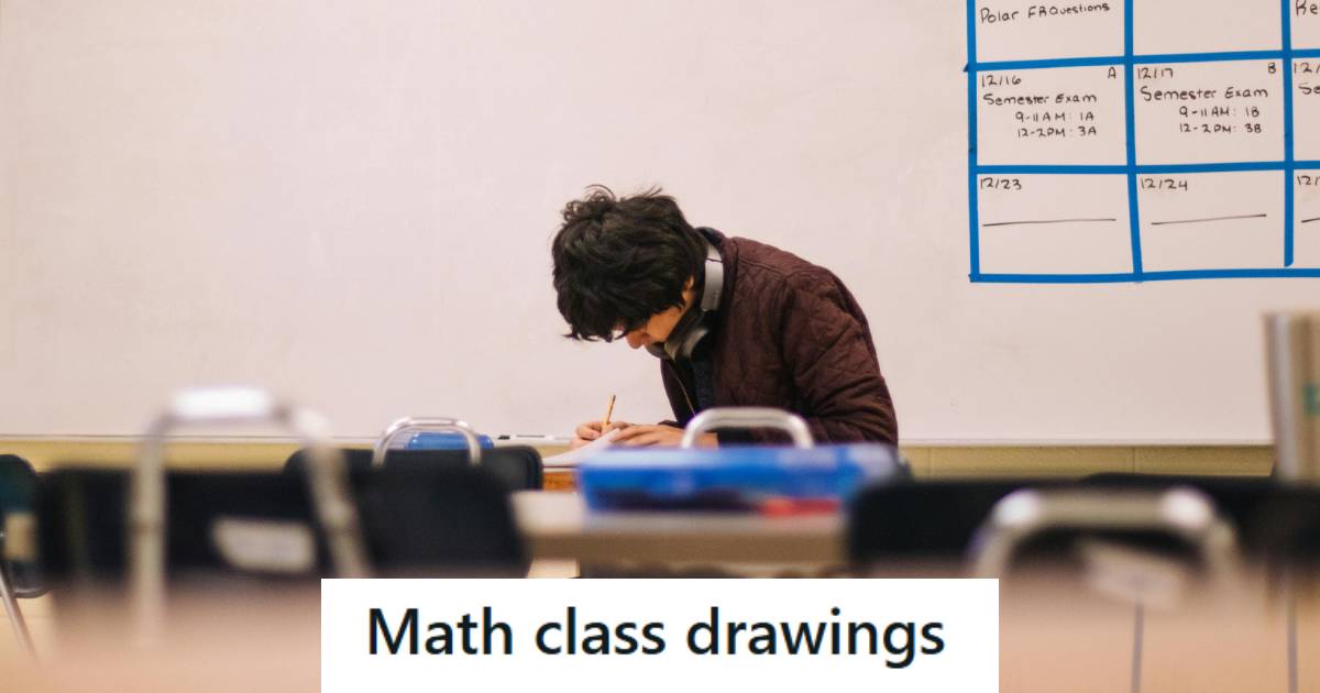His Math Teacher Banned Doodling In Class, So He Found A Creative Way ...