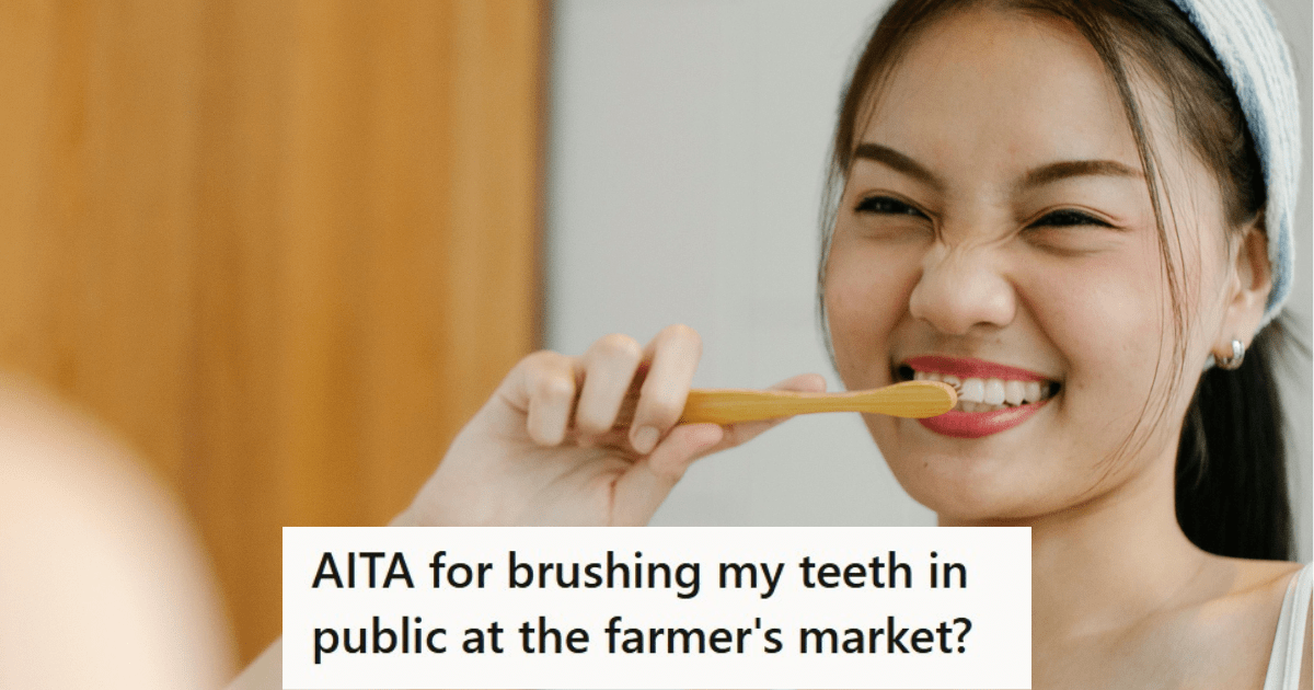 Girl Was Brushing Her Teeth In A Busy Farmer’s Market, But She Thought ...