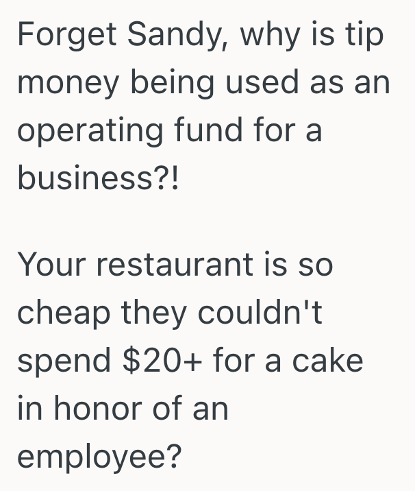 Restaurant Supervisor Suggested Getting A Cake As A Goodbye Gift For A ...