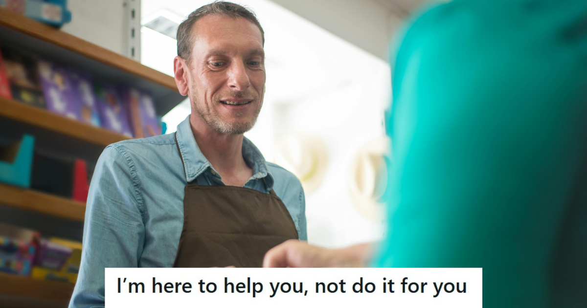 Customer Couldn’t Figure Out Self Check Out And Wanted This Employee To Do It For Them, So They ...