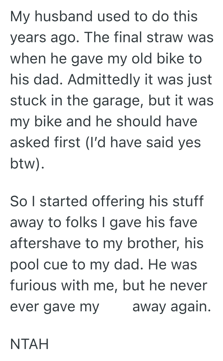 Her Husband Treated Her Possessions Like They Were His To Give Away ...