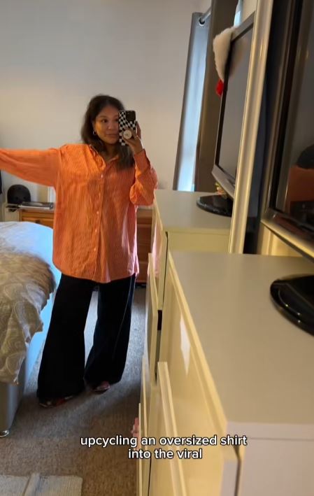 Watch This TikToker Transform An Old Oversized Shirt Into The Hottest ...