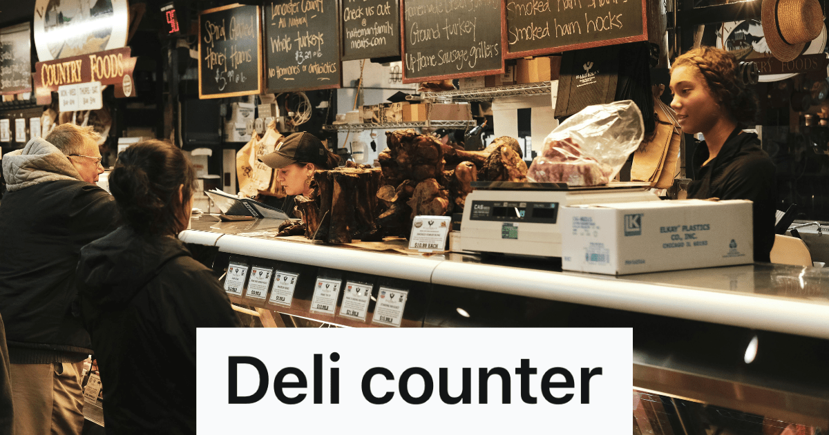 Construction Worker Was Fixing Up A Sign Behind The Deli Counter, So ...