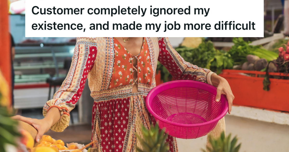 Customer Ignored The Cashier And Blocked The Entire Checkout Aisle, So ...