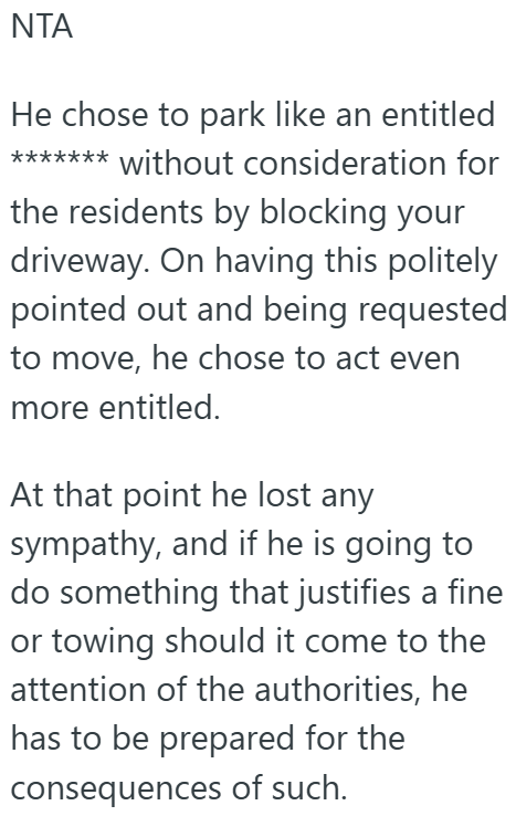 Woman Called The Cops On The Neighbor S Boyfriend When He Parked In