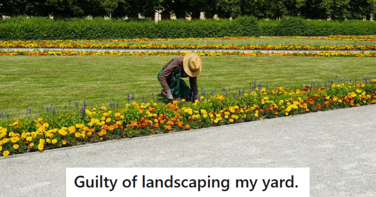 Homeowner Was Finishing His Backyard Landscaping When A Neighbor Asked ...