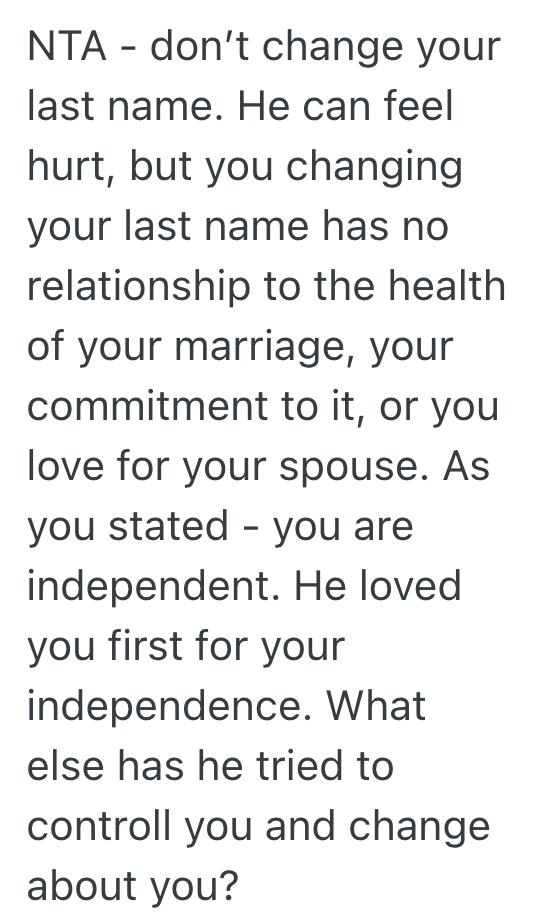 Married Woman Doesn’t Want To Change Her Last Name, But Her Husband ...