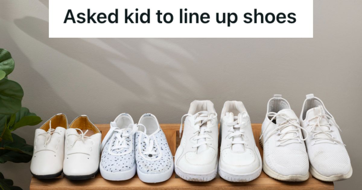 Mother Asked Her Grade-School Son To Line Up The Pairs Of Shoes By The Door, And He Took The ...