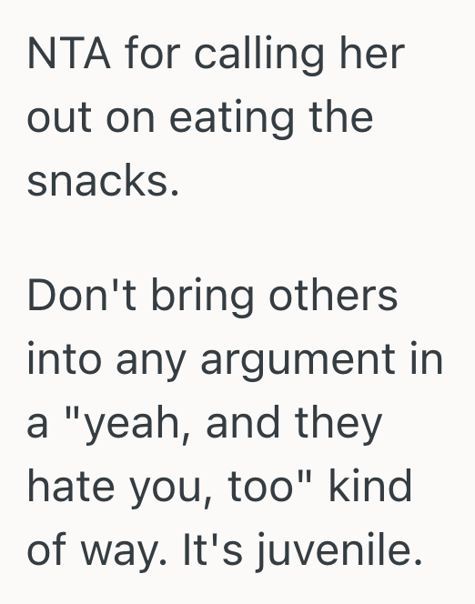 Her Sister-In-Law Ate The Treats Meant For Her, So She Called Her A Bad ...