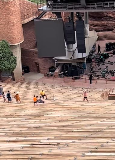 A Guy Was Putting In An Intense Workout At The Red Rocks Amphitheater ...