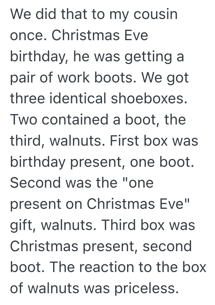 Sister Always Hated Combined Birthday And Christmas Presents, So When ...