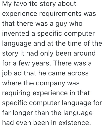 A Person Sounded Off About How Companies Want Workers With Years Of ...