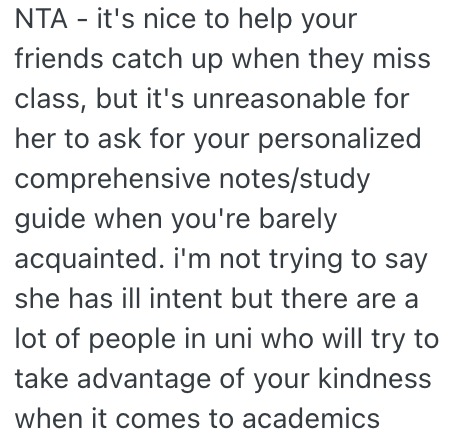 Student Refuses to Share Exam Notes After Classmate Demands Them ...