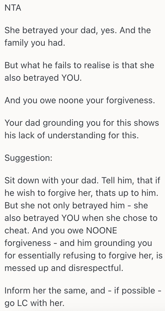 Teen Daughter Refuses to Forgive Mother for Cheating, and Family ...